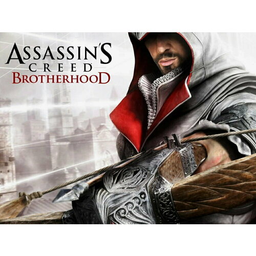 Плакат, постер на холсте Assassins Creed: Brotherhood/Кредо Ассасина: Братство/игровые/игра/компьютерные герои персонажи. Размер 60 х 84 см