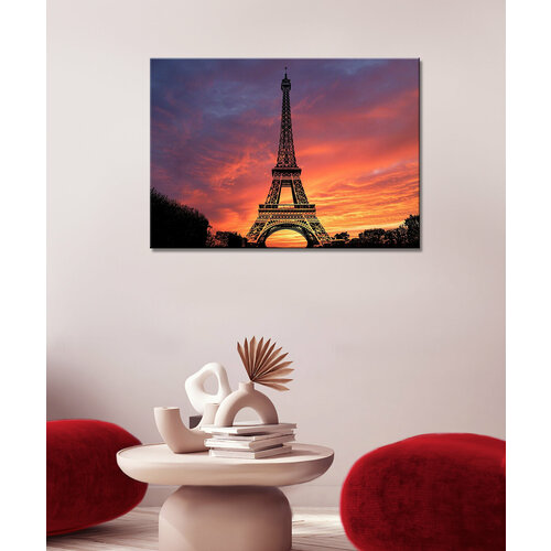Картина/Картина на холсте для интерьера/Картина на стену/Картина для кухни/ -Башня Эйфелева париж 20х30