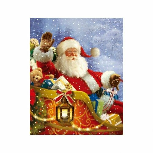 Eureka Пакет подарочный 33x45.5x10 см, Новый год, Дед Мороз в санях арт. EUX/160406