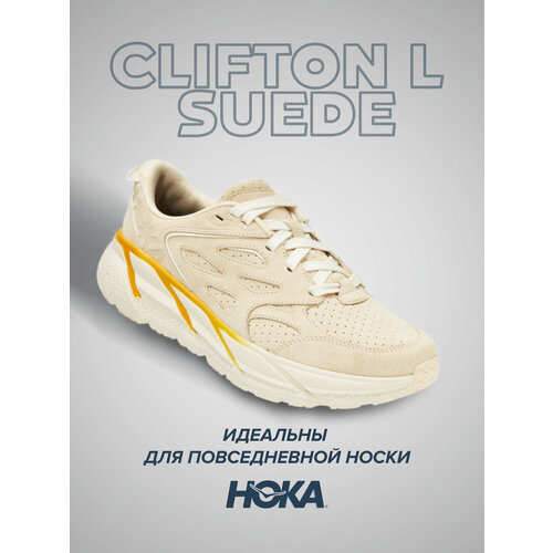 Кроссовки HOKA, полнота D, размер US10.5D/UK10/EU44 2/3/JPN28.5, желтый, белый