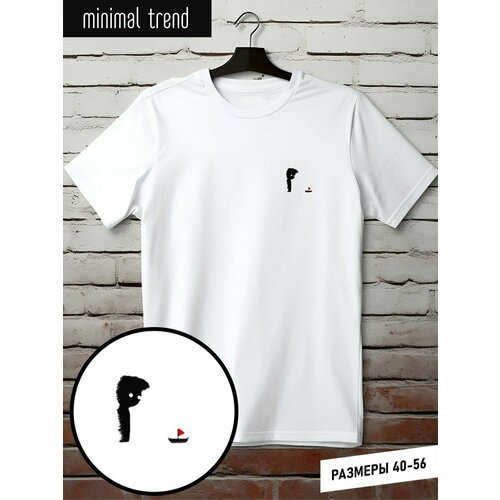 Футболка minimal trend, размер 3XL, белый