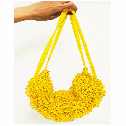Welcome Comfort Мочалка для тела "Петельчатая" размер 15х35 см, жёлтого цвета