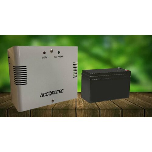 Блок бесперебойного питания AccordTec ББП-20 Lite + Аккумулятор 7Ah/12В