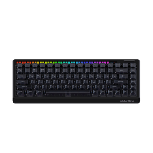 Dareu Клавиатура механическая беспроводная Dareu A84 Pro Black (черный), 84 клавиши, switch BlueSky V3 (linear), подсветка RGB, подключение проводное+Bluetooth+2.4GHz, аккумулятор 2000mAh