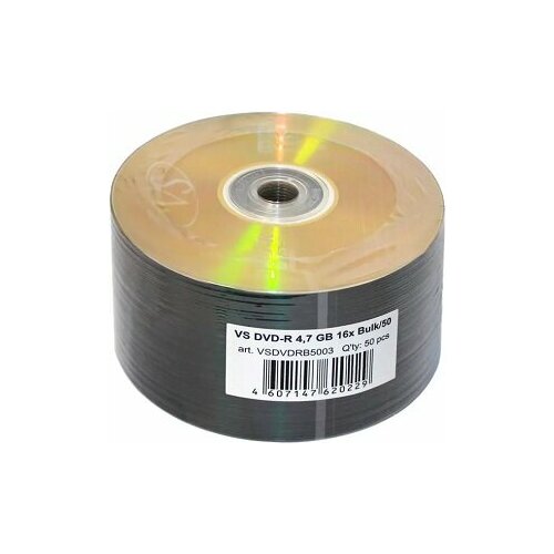 Диск DVD-R VS 4.7 Gb, 16x, Bulk (50), (50/600)