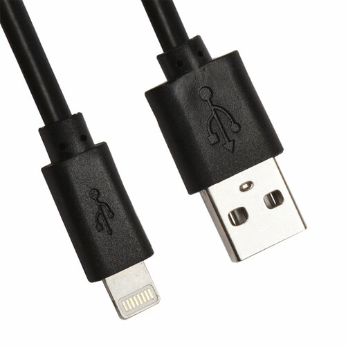 USB кабель для Apple iPhone, iPad, iPod 8 pin черный, коробка LP