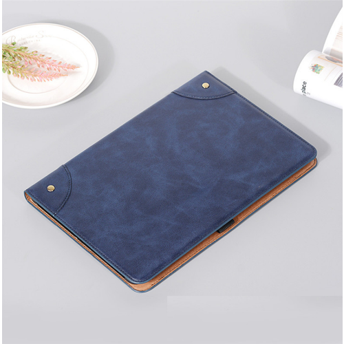 Защитный чехол-книжка MyPads из импортной кожи с мульти-подставкой и визитницей для Samsung Galaxy Tab A 10.1 SM-T515 (2019) Ретро синий