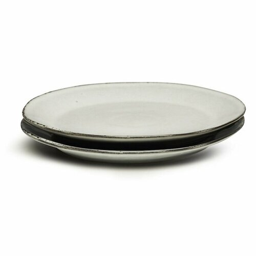 Набор из 2-х тарелок для закуски Nature 22 см, керамика, цвет серый, SagаForm, Швеция, 5018084