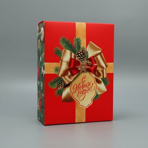 Дарите Счастье Коробка складная «С Новым годом», елочные игрушки, 22 × 30 × 10 см