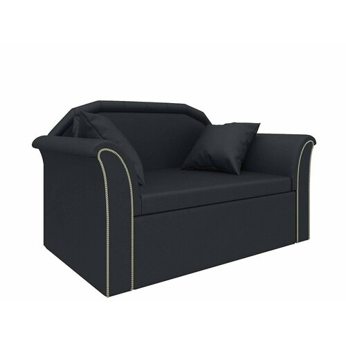 Прямой диван Капри 2 Черный, механизм Выкатной