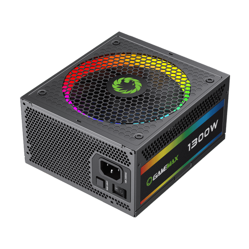 Блок питания ATX 1300W GameMax RGB-1300, 80+ Platinum, PCIe 5.0 ready, RGB light