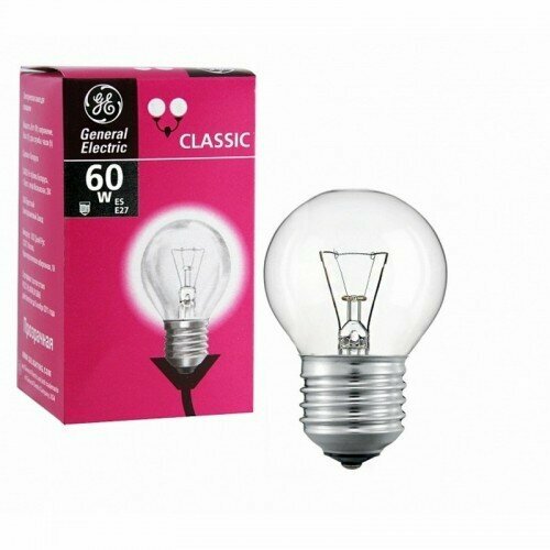 Лампы накаливания E27 60W "шарик" General Electric Classic, 10 штук