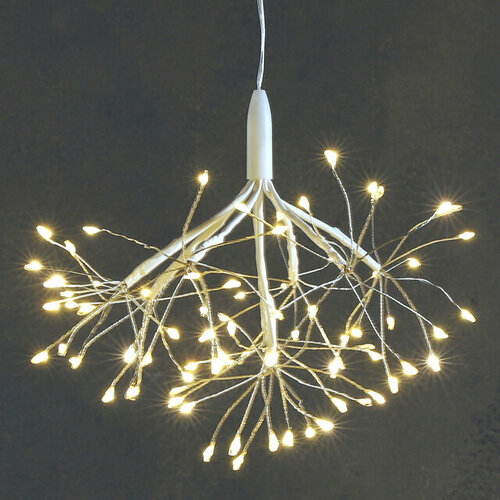 Edelman Светодиодное украшение Одуванчик Регардо 20 см, 80 теплых белых LED ламп с мерцанием, на батарейках, IP44 1072283