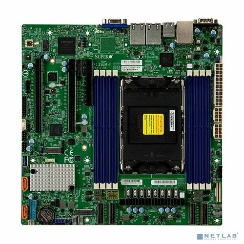 Supermicro Материнская плата MBD-X13SEM-F-B 1xLGA-4677, Intel Xeon SP gen 4, Intel C741, 8x DDR5 4800 4400 4000 MHz. 2x1Gbe Base-T i350+1xMgmt LAN,