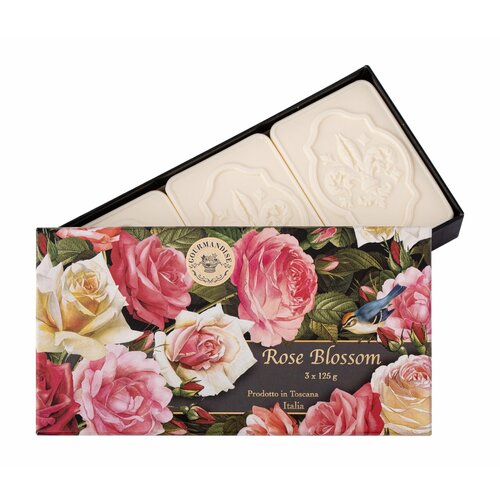 Набор натурального мыла с ароматом розы Gourmandise Savon Parfume Rose Blossom Set