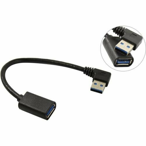 Адаптер угловой USB 3.0 A -> A Exegate EX-CC-USB3-AMAF-0.15L