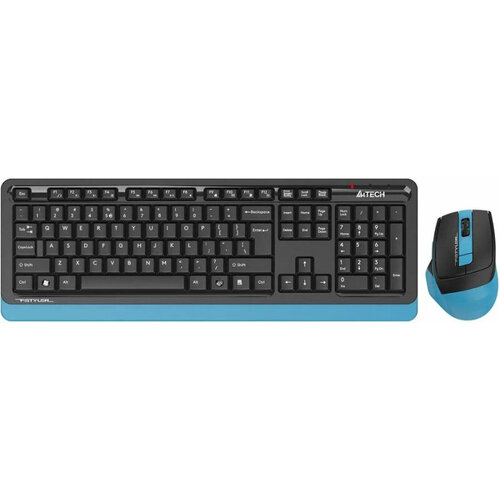 Клавиатура и мышь беспроводные A4TECH Fstyler FG1035 черный/синий (FG1035 NAVY BLUE)