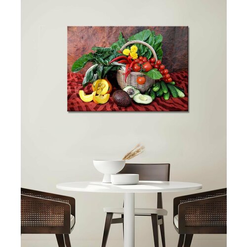 Картина на холсте для интерьера - "натюрморт с овощами 3 40х60"