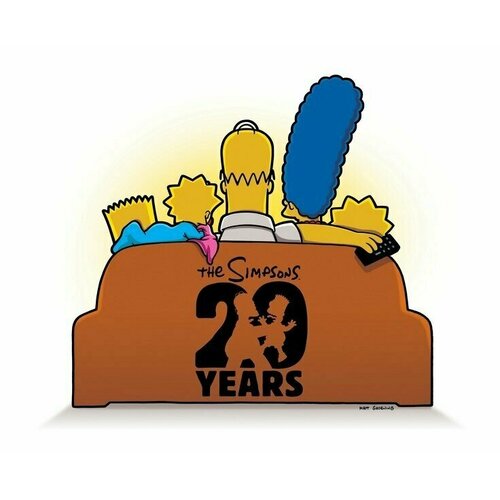 Плакат, постер на бумаге Симпсоны (The Simpsons), Марк Керклэнд, Стивен Дин Мур, Джим Рирдон. Размер 30 х 42 см