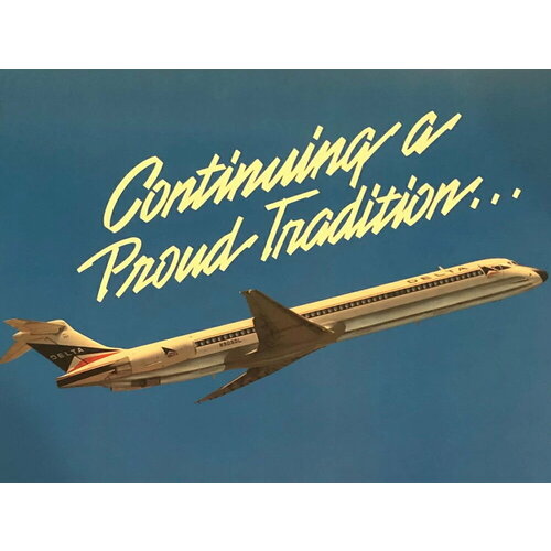 Плакат, постер на холсте Plane/Continuing a Proud Tradition/винтажный/ретро. Размер 21 х 30 см