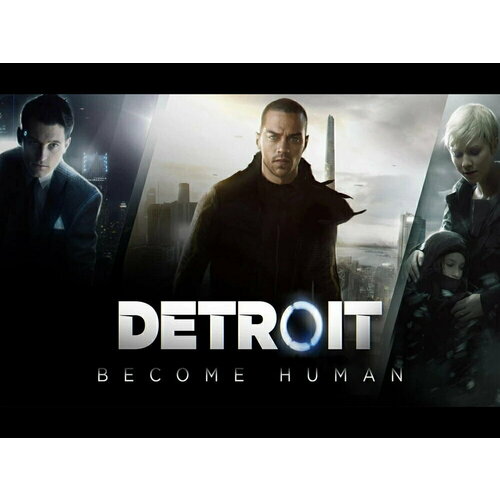 Плакат, постер на бумаге Detroit: Become Human/Детройт/игровые/игра/компьютерные герои персонажи. Размер 60 х 84 см