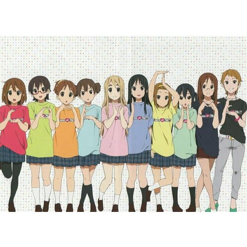 Плакат, постер на холсте K-On. Кэйон. Размер 42 х 60 см