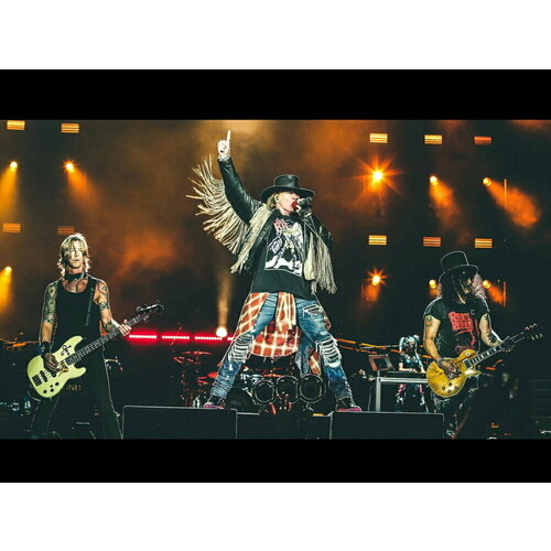 Плакат, постер на бумаге Guns N Roses/музыкальные/поп исполнитель/артист/поп-звезда/группа. Размер 30 х 42 см