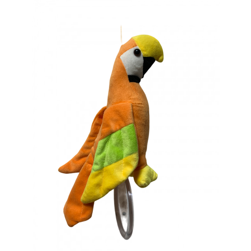 Держатель полотенца Попугай оранжевый с кольцом
