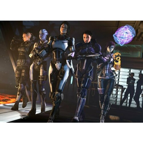 Плакат, постер на холсте Mass Effect. Размер 42 х 60 см