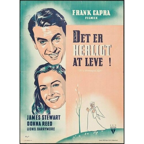 Плакат, постер на бумаге Эта замечательная жизнь (It s a Wonderful Life), Фрэнк Капра. Размер 42 х 60 см