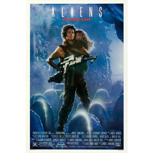 Плакат, постер на бумаге Чужие (Aliens, 1986г). Размер 21 х 30 см