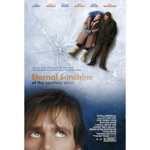 Плакат, постер на бумаге Вечное сияние чистого разума (Eternal Sunshine Of The Spotless Mind, 2004г). Размер 21 х 30 см