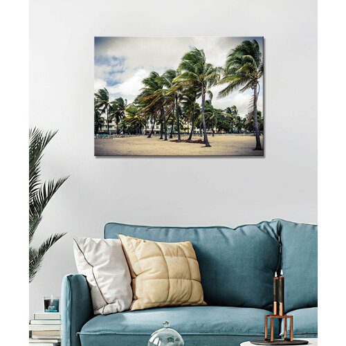 Картина/Картина на холсте для интерьера/Картина на стену/Картина для кухни/ - Майами, пальмы 2 20х30