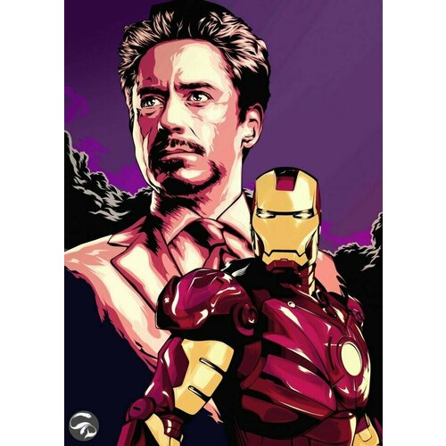 Плакат, постер на бумаге The Avengers-Iron Man/Мстители-Железный человек. Размер 21 на 30 см