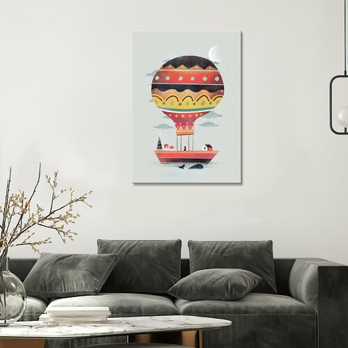Интерьерная картина на холсте - Воздушный шар цветной арт 40х60