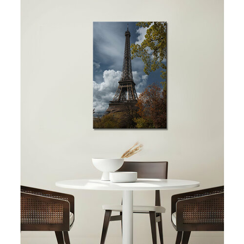 Картина/Картина на холсте для интерьера/Картина на стену/Картина для кухни/ -Эйфелева башня (4) 50х70