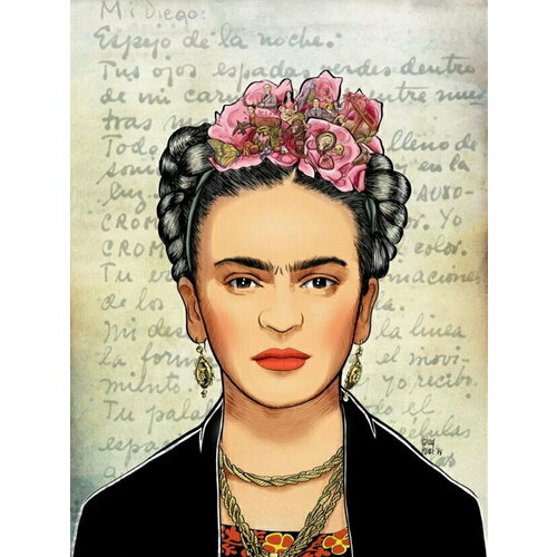 Плакат, постер на холсте Frida Kahlo/Фрида Кало/искусство/арт/абстракция/творчество. Размер 30 на 42 см