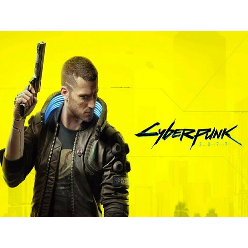Плакат, постер на холсте Cyberpunk 2077/Киберпанк 2077/игровые/игра/компьютерные герои персонажи. Размер 42 х 60 см