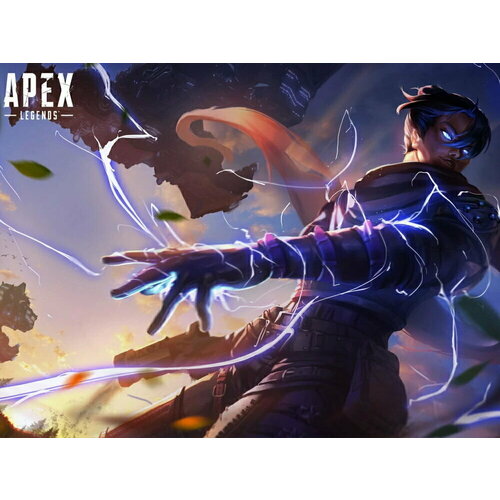 Плакат, постер на холсте Apex Legends-Wraith /игровые/игра/компьютерные герои персонажи. Размер 30 х 42 см