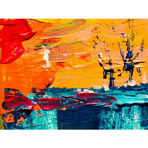 Плакат, постер на бумаге Abstraction/Абстракция Краски/искусство/арт/абстракция/творчество. Размер 21 на 30 см