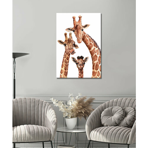 Картина - жираф, арт жираф, жираф рисунок, пятнистый жираф (19) 20х30