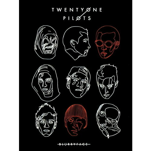 Плакат, постер на бумаге Twenty One Pilots-Blurryface/Двадцать один пилот/искусство/арт/абстракция/творчество. Размер 60 х 84 см