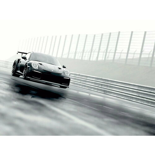 Плакат, постер на холсте Porsche 911 GT2 RS/Порш 911/авто/автомобиль/машина. Размер 21 х 30 см