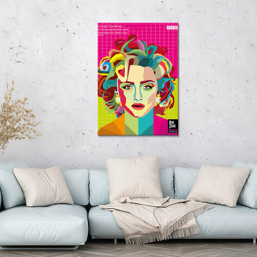 Картина/Картина на холсте для интерьера/Картина на стену/Картина для кухни/ -Madonna коллаж 40х60