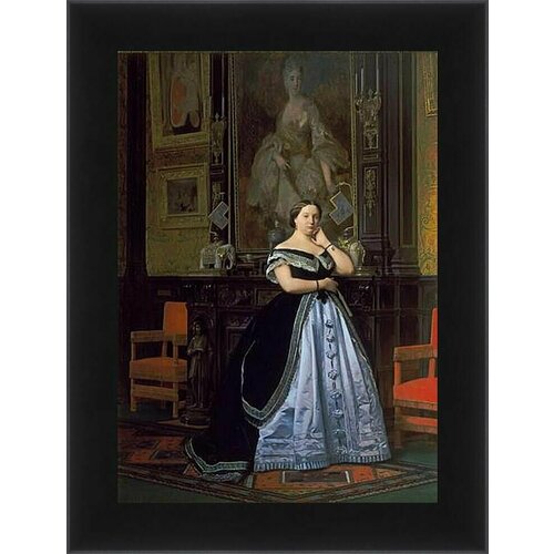 Плакат, постер на холсте Charlotte de Rothschild-Портрет Баронессы Натаниель. Жан-Леон Жером. Размер 30 на 42 см