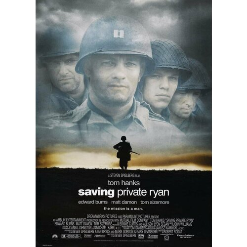 Плакат, постер на бумаге Спасти рядового Райана (Saving Private Ryan, 1998г). Размер 30 х 42 см