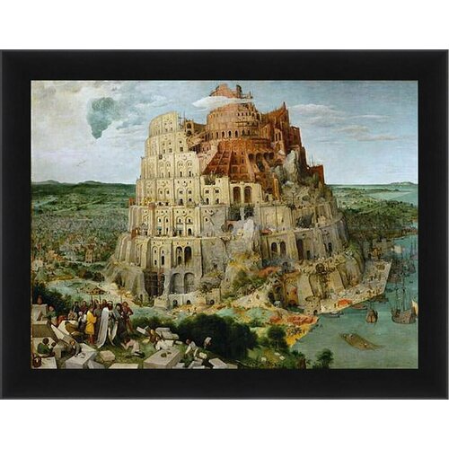 Плакат, постер на бумаге Вавилонская башня The Tower of Babel. Брейгель Питер Старший. Размер 30 на 42 см