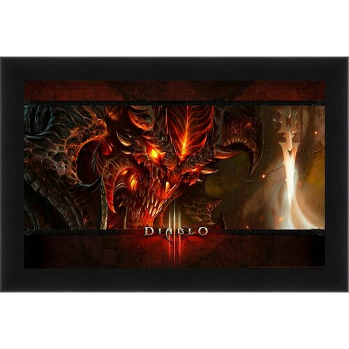 Плакат, постер на бумаге Diablo III. Размер 30х42 см