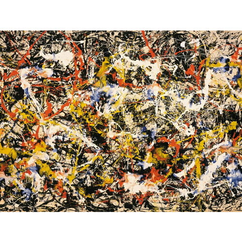 Плакат, постер на бумаге Pollock Jackson/Поллок Джексон-Конвергенция/искусство/арт/абстракция/творчество. Размер 42 х 60 см