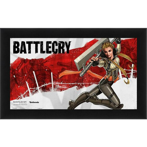 Плакат, постер на холсте Battlecry. Размер 30х42 см